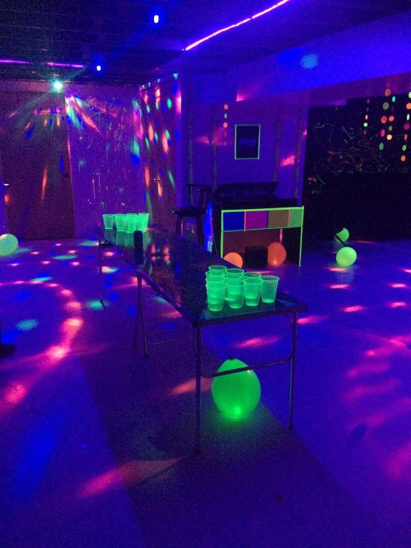 Black Light Neon Blue Plastic Cups, 50-ct | Party City