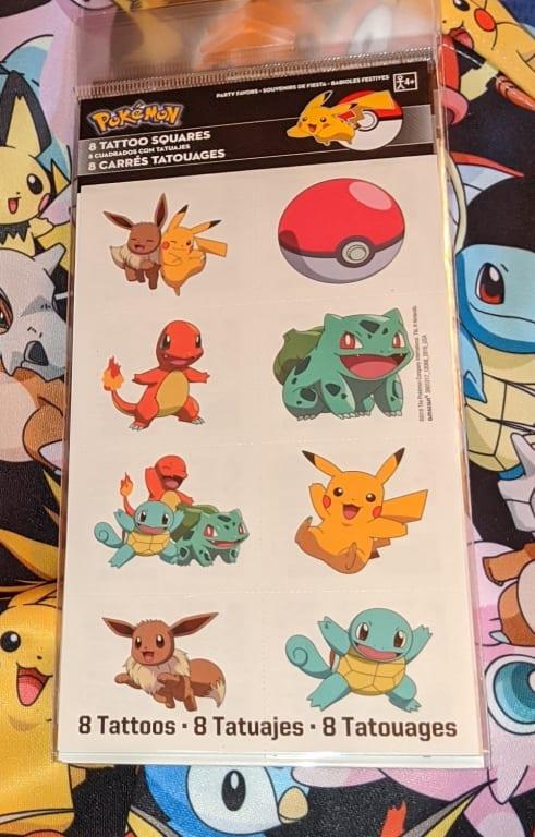 Pokémon Classic Birthday Party Temporary Tattoos, 8-pc | Party City