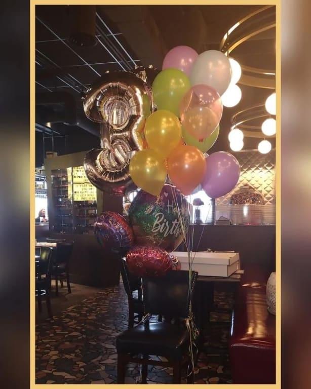 Sparkle "Happy Birthday" Octagon/Round Satin Foil Balloon Bouquet ...