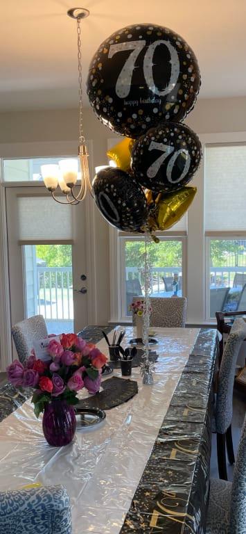 Sparkling Celebration "Happy 70th Birthday"Star Satin Foil Balloon ...