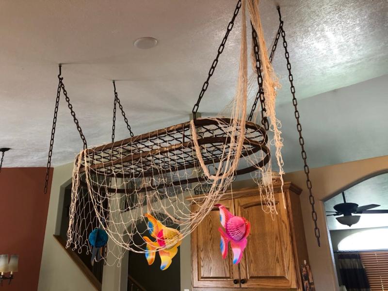 Rectangle Reusable Fish Net Table Runner, Tan, 6x24-ft, for Summer ...