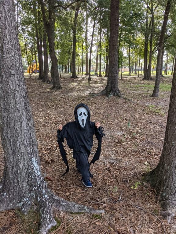 Kids' Scream Ghost Face Black Outfit with Mask Halloween Costume ...