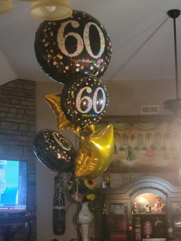 Sparkling Celebration "Happy 60th Birthday" Star Satin Foil Balloon ...