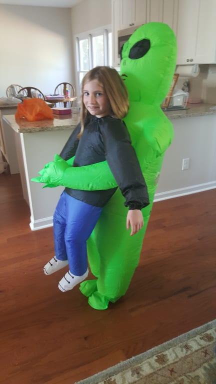 Kids' Alien Green Inflatable Halloween Costume, One Size | Party City