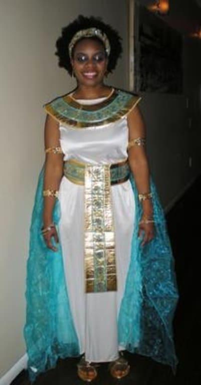 Women's Cleopatra White Dress with Cape & Headband Halloween Costume ... Women's Cleopatra White Dress with Cape & Headband Halloween Costume ...