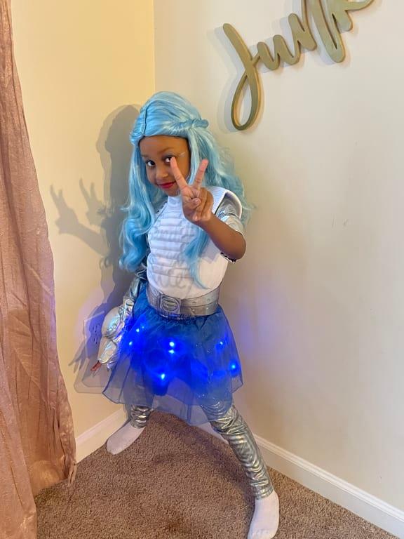 Kids' Disney Zombies 3 Addison Alien Blue/Silver Dress Halloween ...