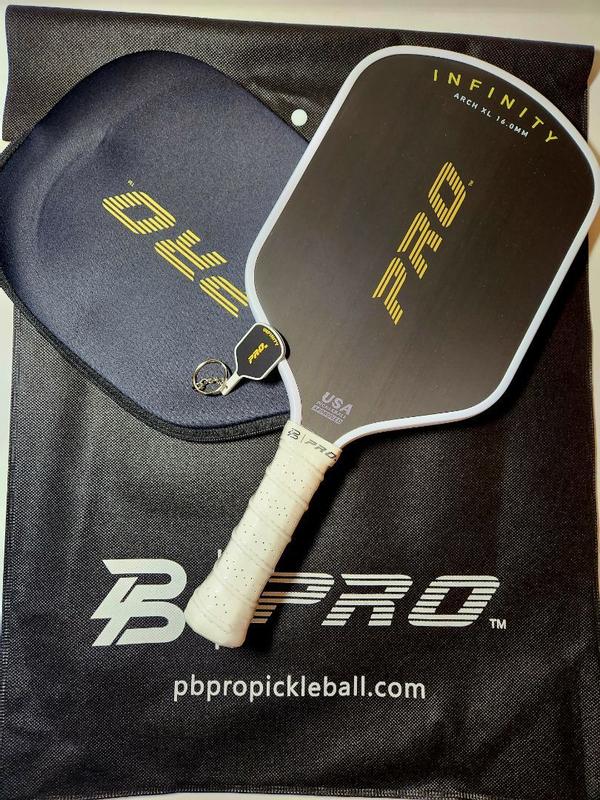PB Pro Infinity Arch XL 16.0 mm Raw Carbon Fiber Pickleball Paddle ...