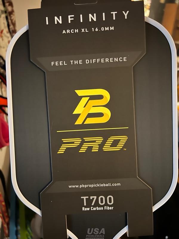 PB Pro Infinity Arch XL 16.0 mm Raw Carbon Fiber Pickleball Paddle ...