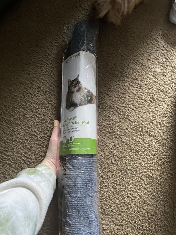 So Phresh Litter Tracker Grey Cat Mat, 35" L X 23.5" W | Petco