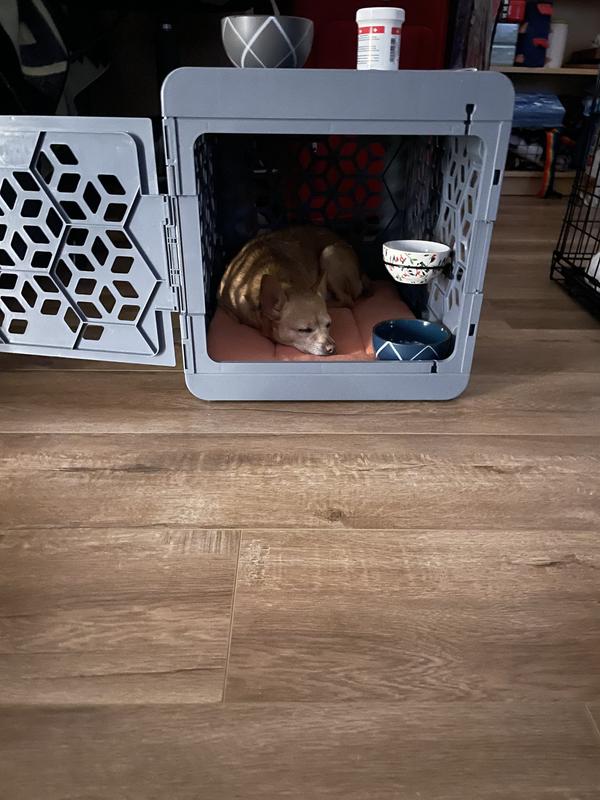 KindTail PAWD Grey Modern Collapsible Dog Crate, 26 KindTail PAWD Grey Modern Collapsible Dog Crate, 26