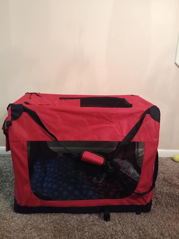 Go Pet Club Portable Soft Red Dog Crate, 48" L X 32" W X 39" H | Petco