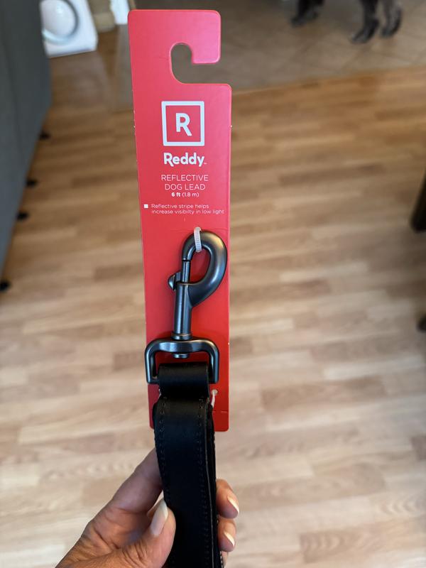 Reddy Stripe Dog Leash, Burgundy, 6-ft long, 1-in wide | Petco