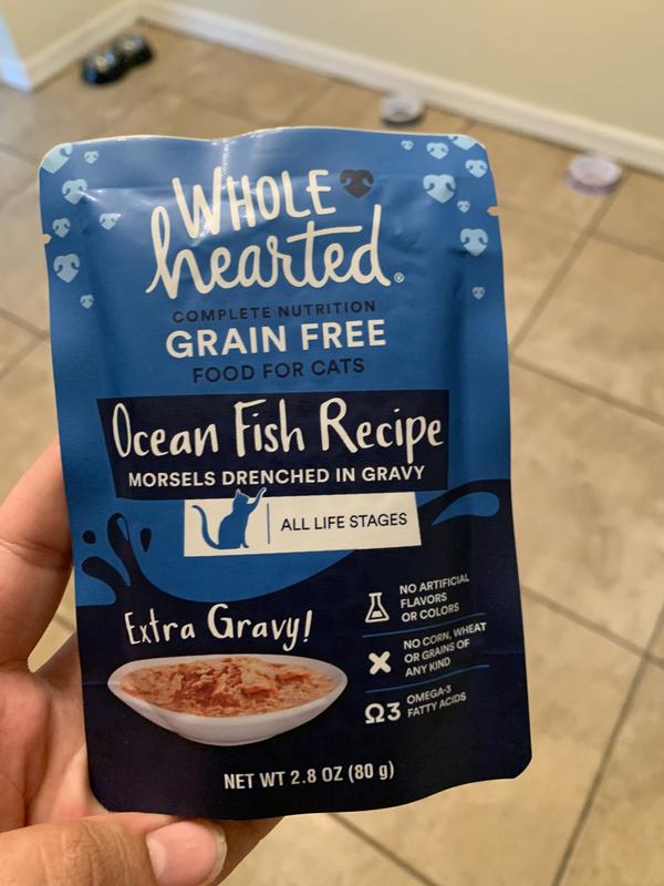 WholeHearted Grain-Free Ocean Fish Morsels in Extra Gravy Wet Cat Food ...