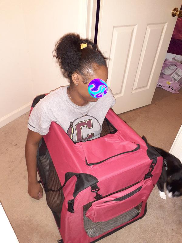 Go Pet Club Portable Soft Red Dog Crate, 48" L X 32" W X 39" H | Petco