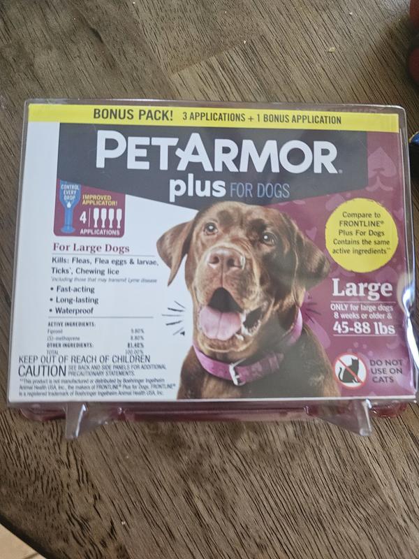 PetArmor Plus Flea and Tick Topical Treatment for Dogs 5-22 lb., 3 ct ...