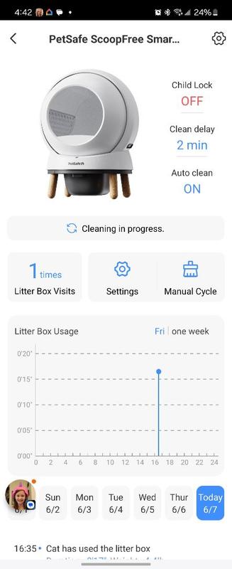 ScoopFree SmartSpin Self-Cleaning Cat Litter Box & App
