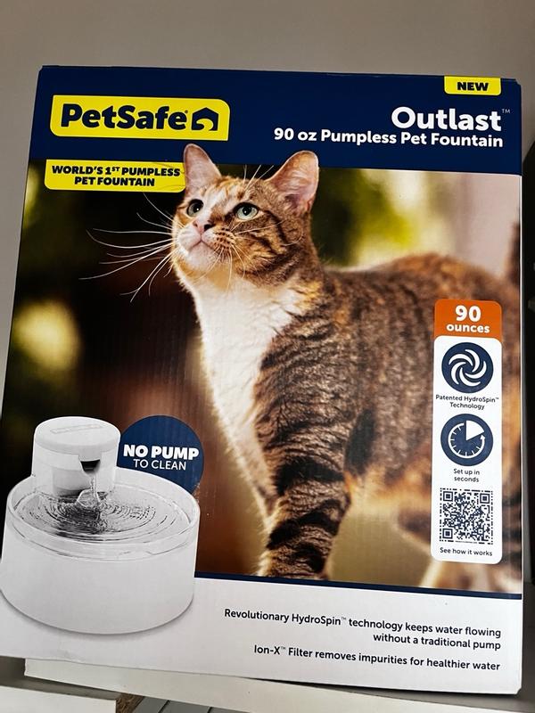 PetSafe Outlast Pumpless Water Fountain for Pets, 90 fl. oz. | Petco