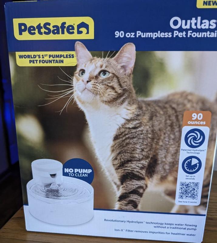 PetSafe Outlast Pumpless Water Fountain for Pets, 90 fl. oz. | Petco