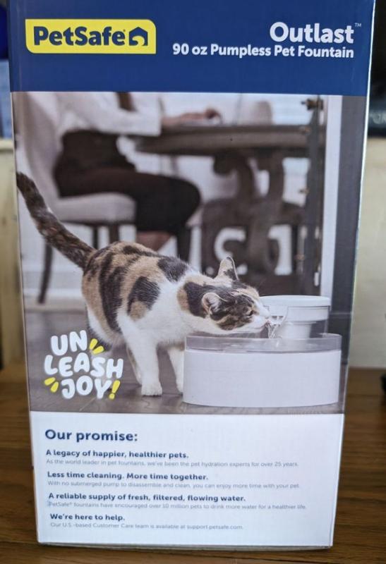 PetSafe Outlast Pumpless Water Fountain for Pets, 90 fl. oz. | Petco