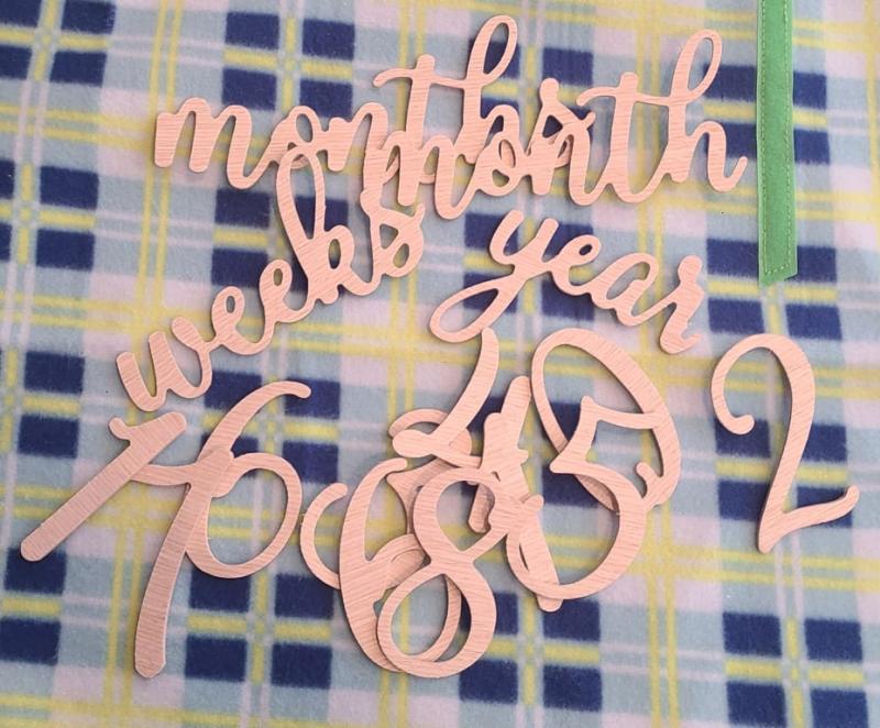 Pearhead® Wooden Milestone Numbers & Words Marker Cards | Bed Bath & Beyond