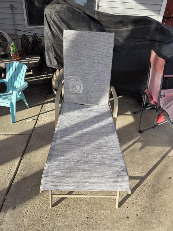 Pellebant Set of 2 Brown Stationary Chaise Lounge Chair with Tan Mesh ...