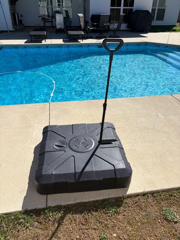 Pellebant 13-ft Aluminum Dark gray Slide-tilt Cantilever Patio Umbrella ...