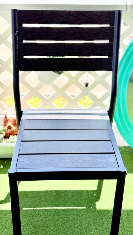 Pellebant Set of 2 Stackable Black-without Arm Stationary Dining Chair ...