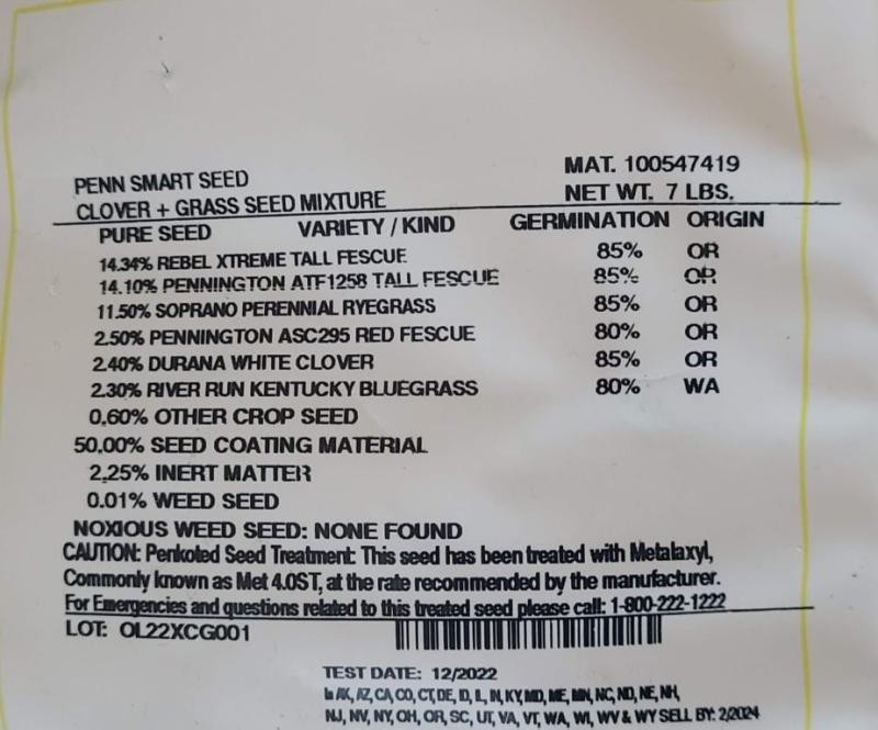 Pennington 7 lb. 1,400 sq. ft. Smart Seed Clover and Grass Mix at ...