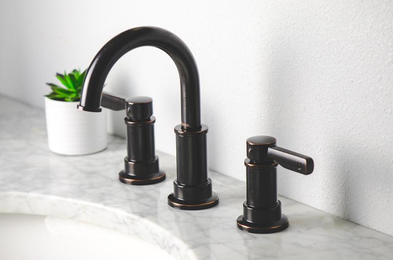 Pfister Breckenridge Tuscan bronze Widespread 2-handle WaterSense Mid ...