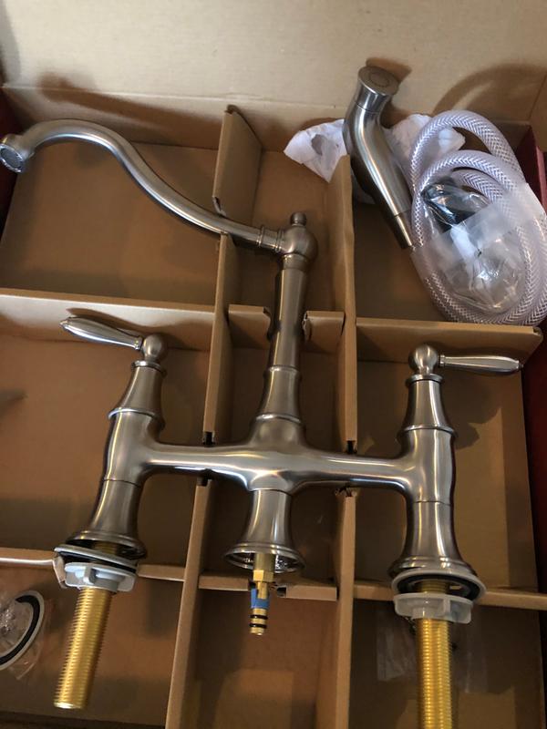 Pfister Courant Polished Chrome Double Handle Deck-mount Kitchen Faucet ...