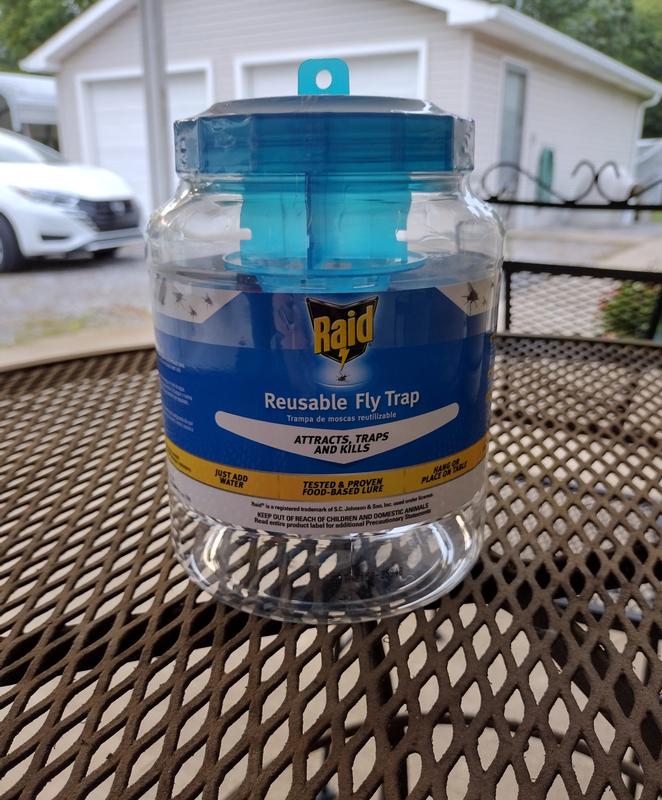 Raid Reusable Fly Jar Trap With Lure Outdoor Insect Trap In, 43% OFF