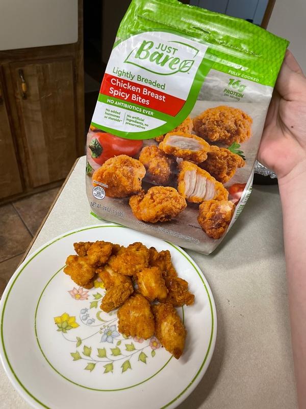 Lightly Breaded Chicken Breast Chunks (4lbs) Just Bare, 03/22/2024