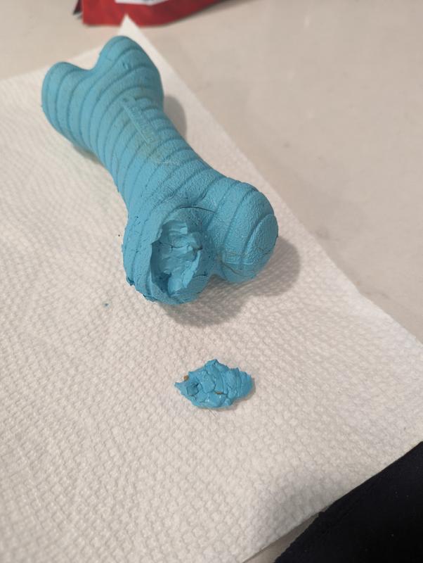 Playology Dual Layer Bone Dog Toy Peanut Butter Scent, Small | Petco