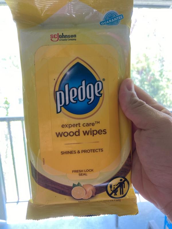 Pledge Enhancing Wipes 24-Count Lemon Wood Furniture Cleaner Pad 624489 ...