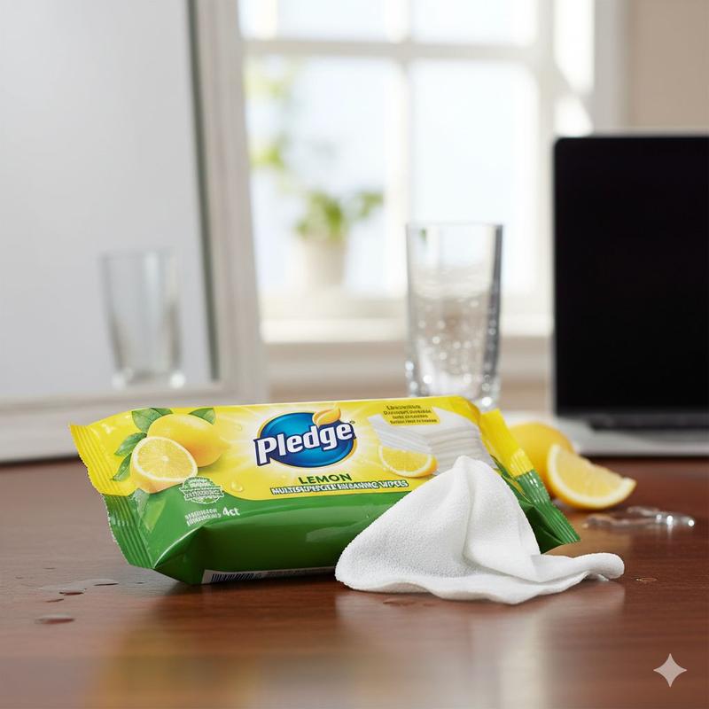Pledge Enhancing Wipes 24-Count Lemon Wood Furniture Cleaner Pad 624489 ...