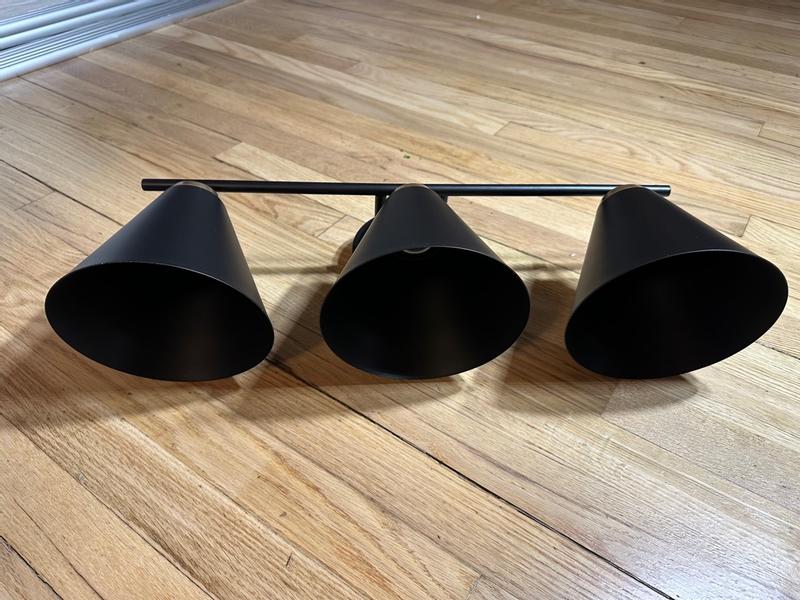 Progress Lighting Avec 22.18-in 3 Light Matte Black Modern/contemporary ...