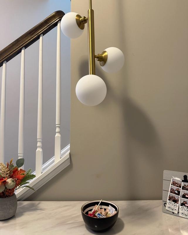 Progress Lighting Avec 3 -Light Brushed Gold Modern/contemporary White ...