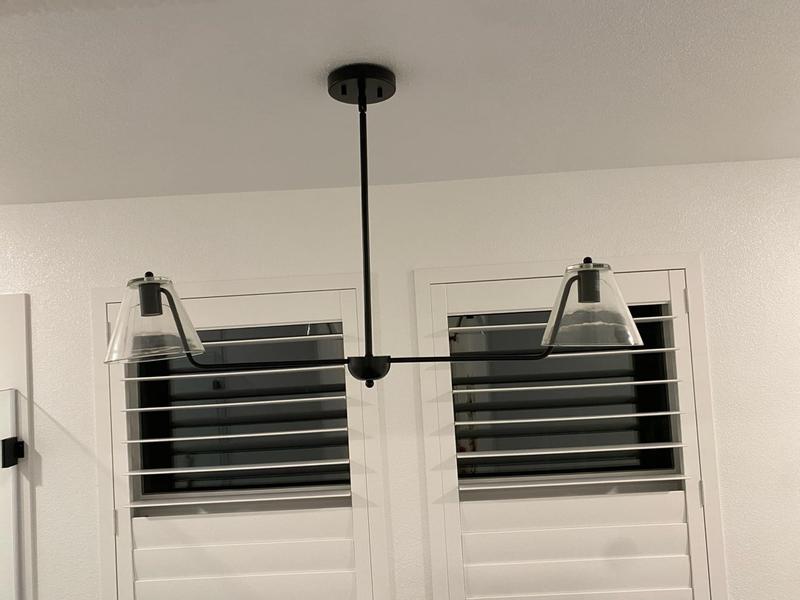 Progress Lighting Avec 2 -Light Matte Black Modern/contemporary Clear ...