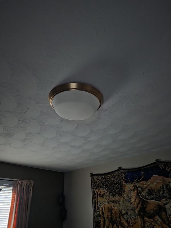 Progress Lighting Edessa 16-in Champagne Bronze Indoor 3 -Light Flush ...
