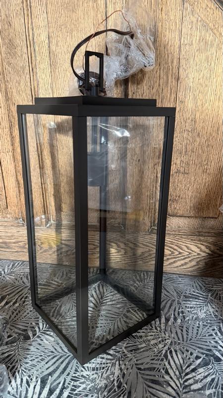 Progress Lighting Nikas 1 -Light Bronze Farmhouse Clear glass Rectangle ...