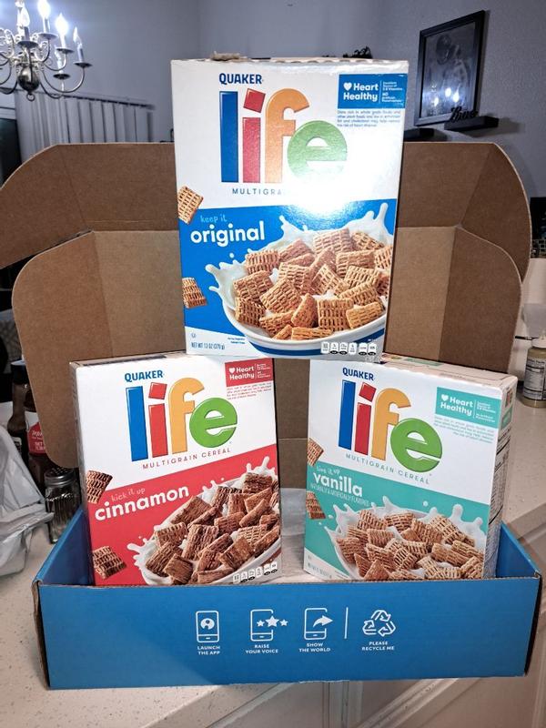 Quaker Life Cereal Cinnamon Multigrain Cereal 18oz Box