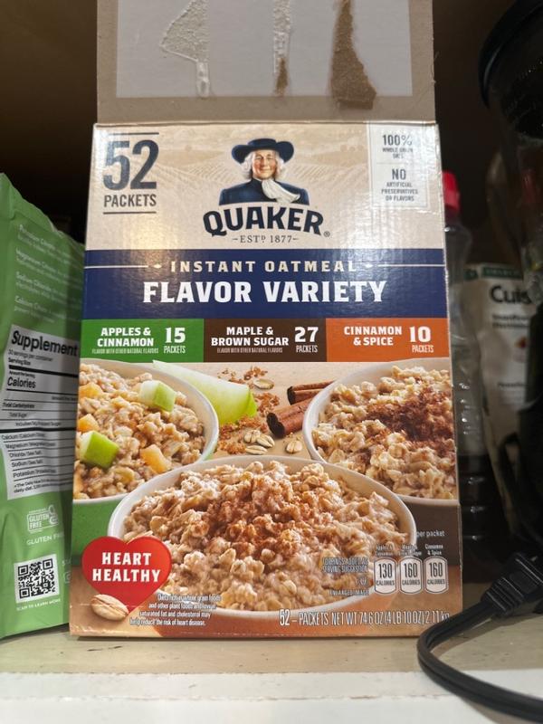 Quaker Instant Oatmeal Lower Sugar Flavor Variety Pack Quaker Instant