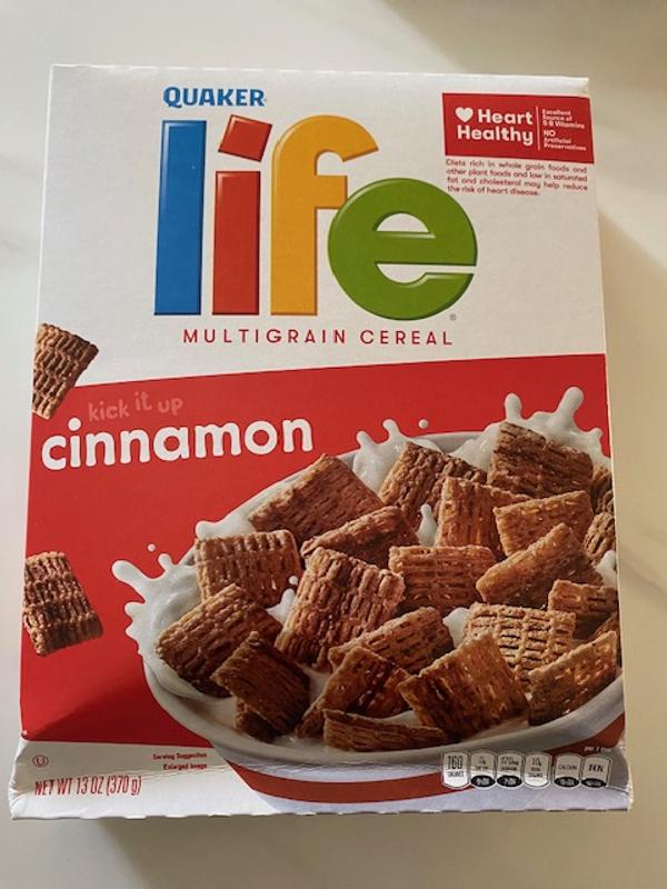Quaker Life Cereal Cinnamon Multigrain Cereal 18oz Box