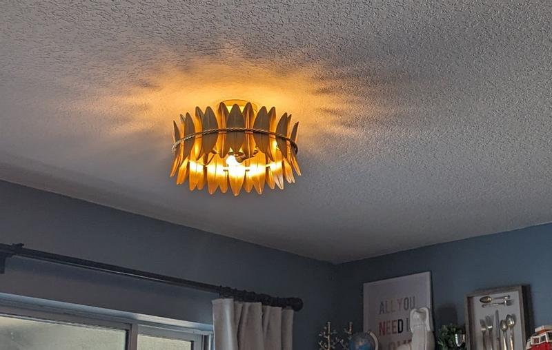 Quoizel Liza 4-Light 20.5-in Gold Led, Semi mount light at Lowes.com