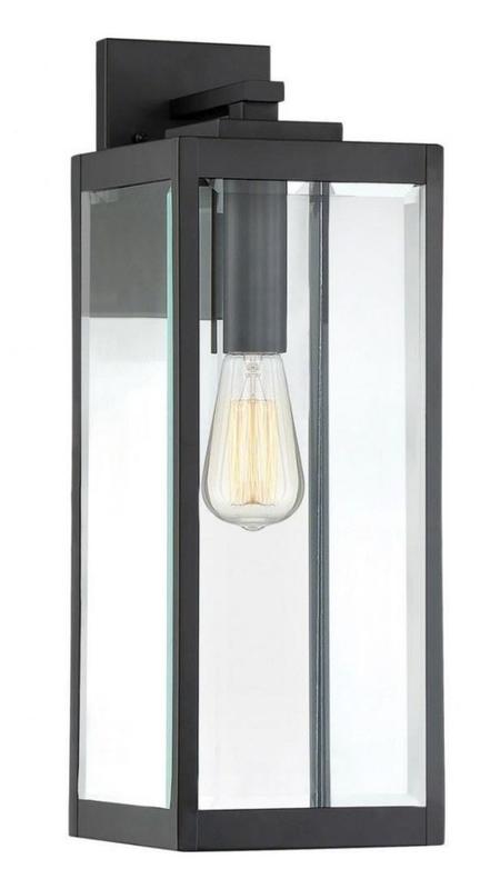 Quoizel Quincy 1-Light 18.13-in H Matte Black Outdoor Wall Light ...