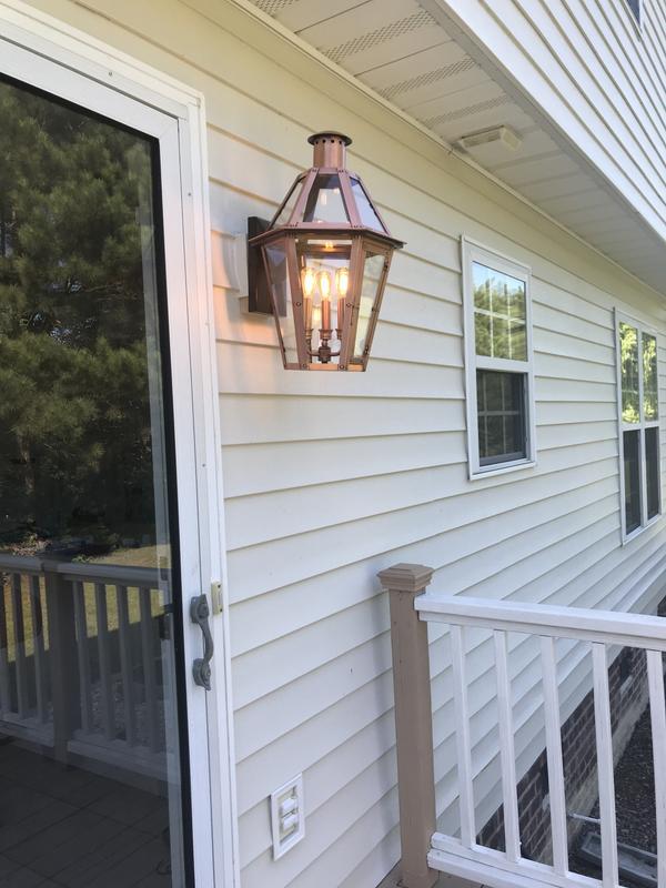 Quoizel Burdett 3-Light 21.75-in H Copper Outdoor Wall Light BURD8415AC ...
