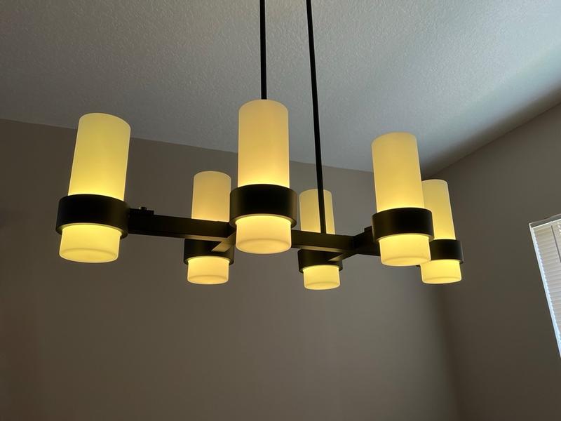 Quoizel Kimora 6-Light Matte Black Transitional Damp Rated Chandelier ...