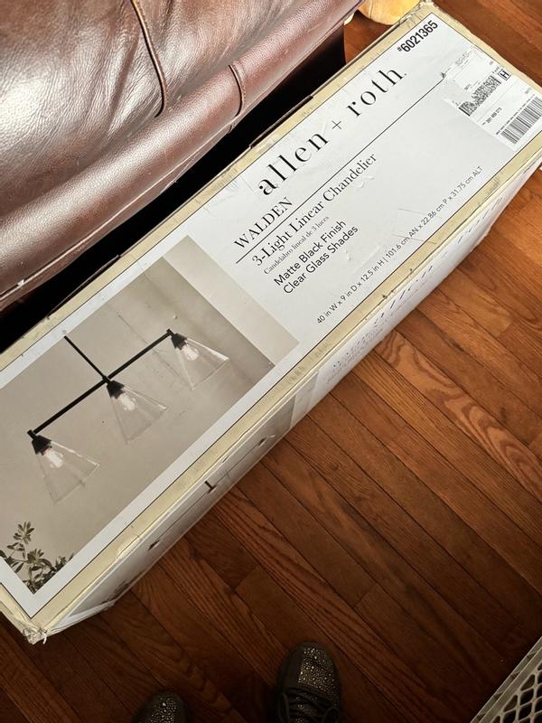 allen + roth Walden 3 -Light Matte Black Modern/contemporary For Use in ...