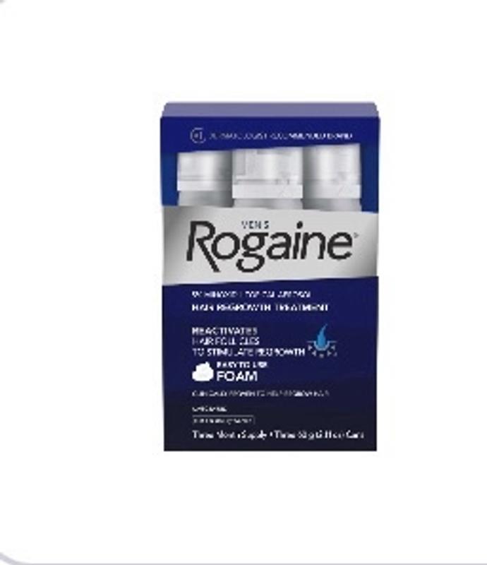 Men s ROGAINE Foam 5 Minoxidil Hair Regrowth Treatment ROGAINE