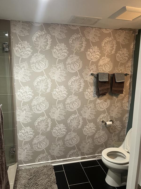 RoomMates Taupe & White Batik Jacobean Peel & Stick Wallpaper at ...